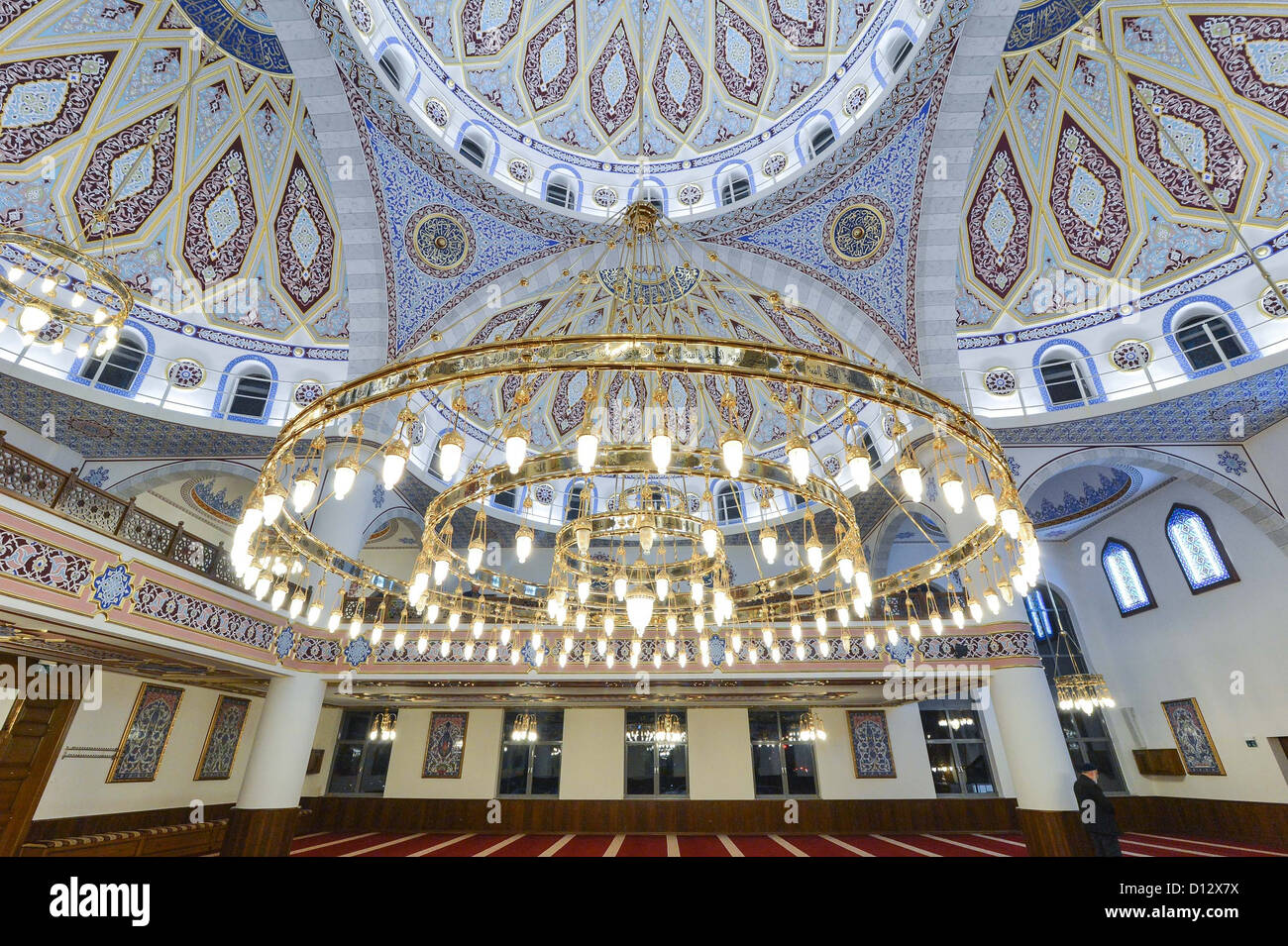 The interior if the Merkez Mosque, central mosque to the roof ...