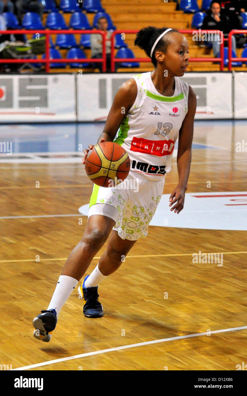 Farhiya Abdi (CZE) during round 7 European league womens basketball match BK IMOS Brno vs ...