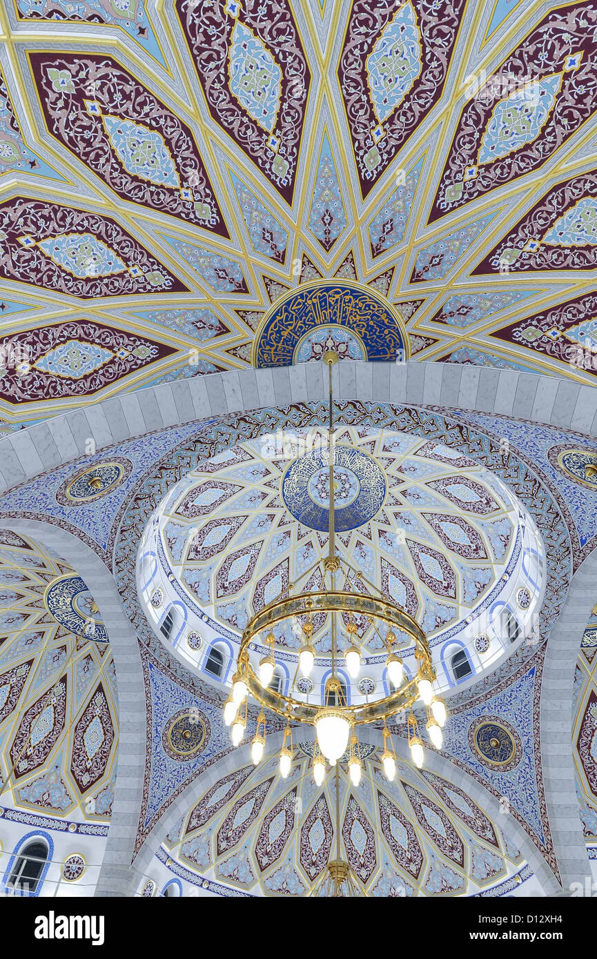 The interior if the Merkez Mosque, central mosque to the roof ...