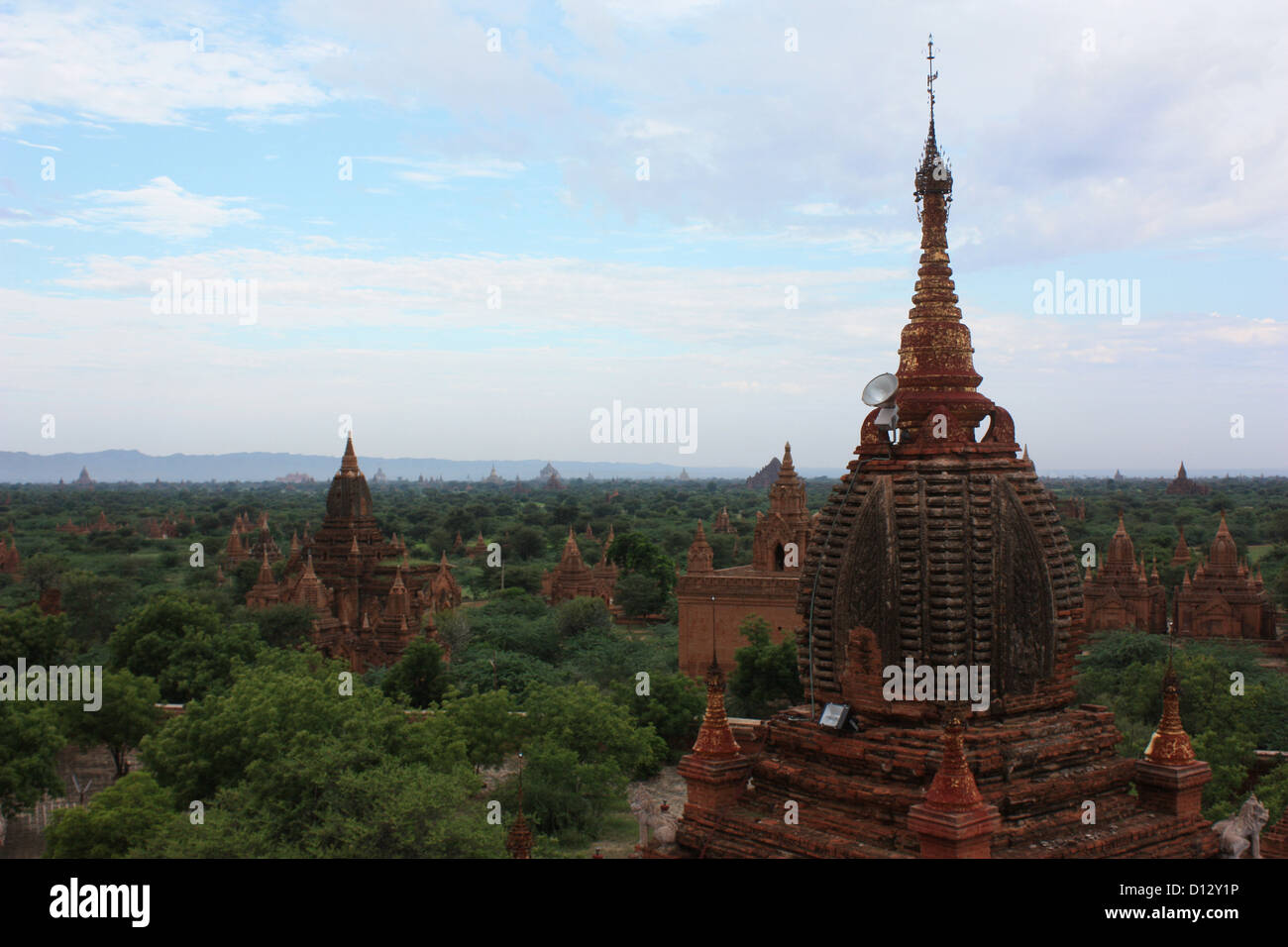 The view from the Dhamma-ya-zi-ka Pagoda is pictured in Bagan, Myanmar ...