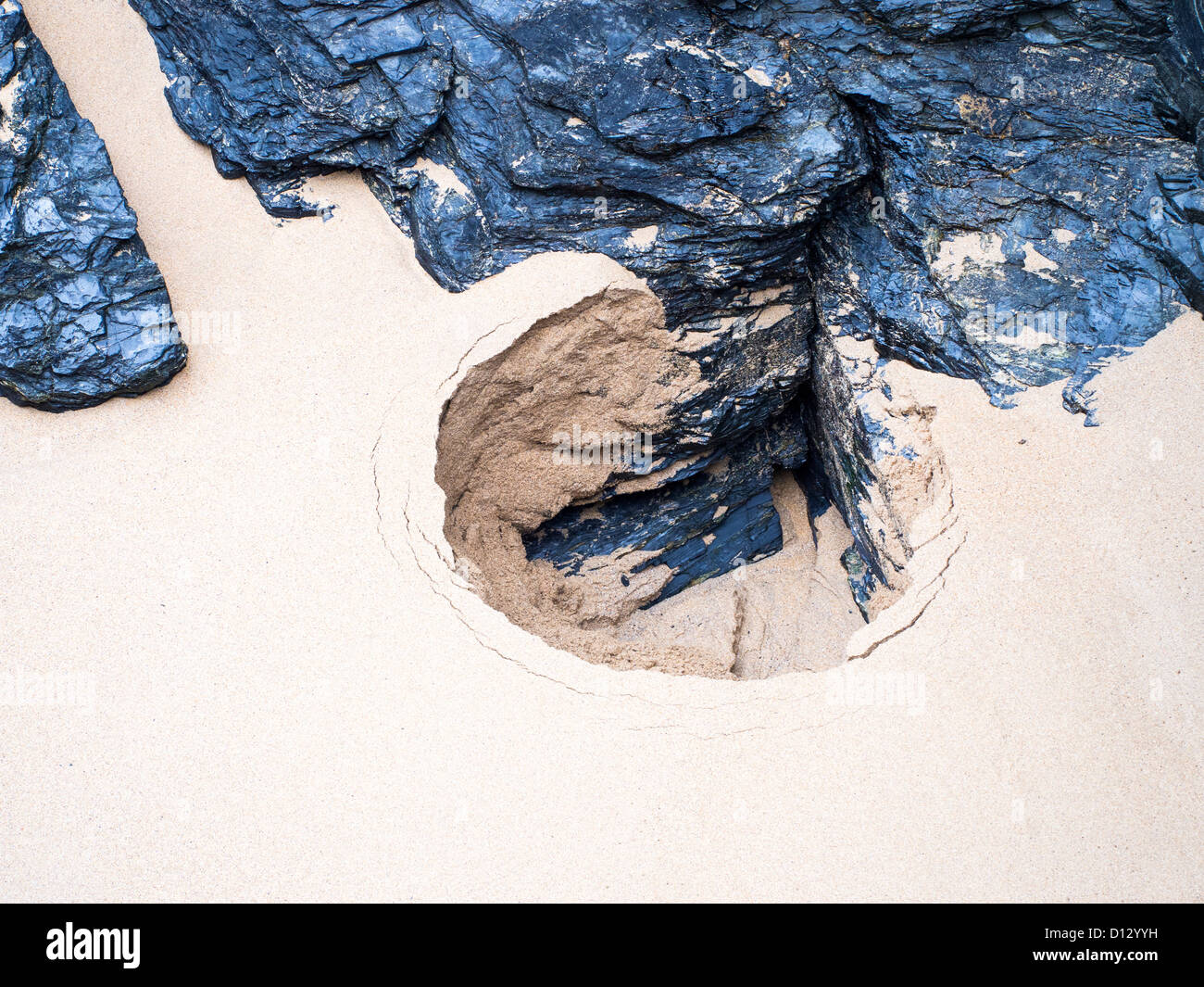 Hole in beach sand hi-res stock photography and images - Alamy