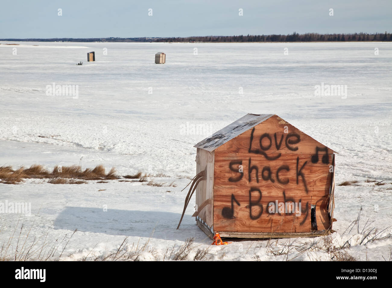 Decorated smelt shack at Abram's Village, Prince Edward Island, Canada ...