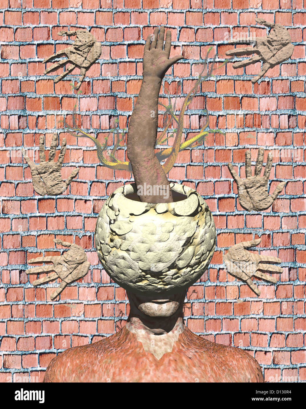 Surreal, fantasy sci-fi art illustration Stock Photo - Alamy