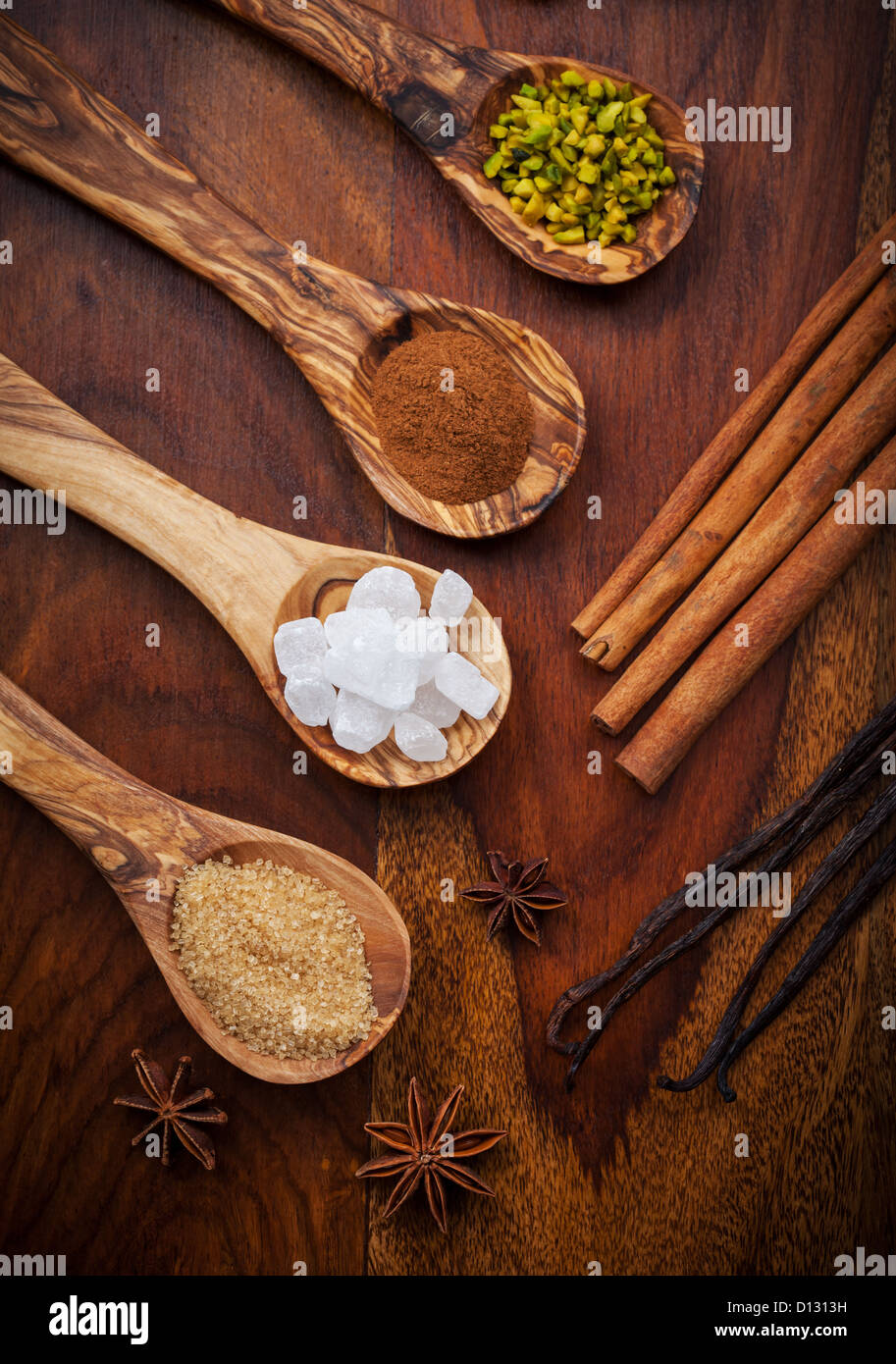 Aromatic food ingredients for baking Christmas cookies Stock Photo - Alamy