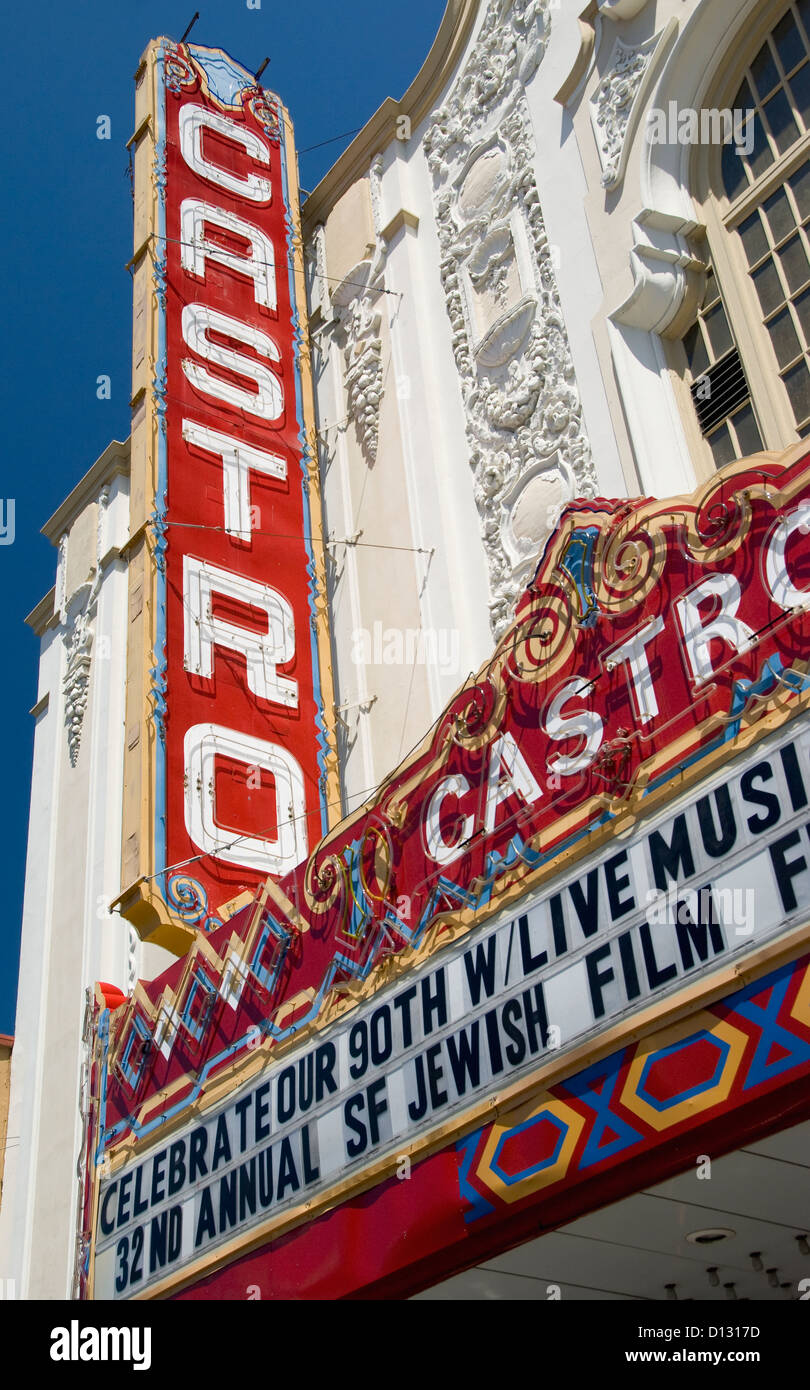 The Castro Theatre And Neon Sign; San Francisco California United ...