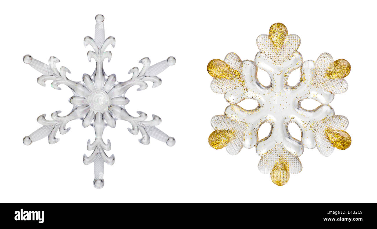 Winter snowflakes on blue Cut Out Stock Images & Pictures - Alamy