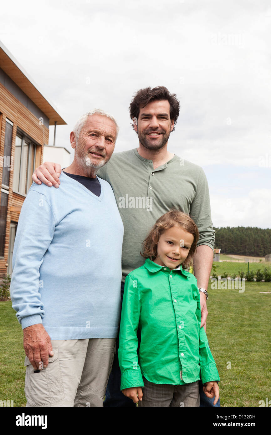 Germany, Bavaria, Nuremberg, Portrait of family in front of house Stock ...