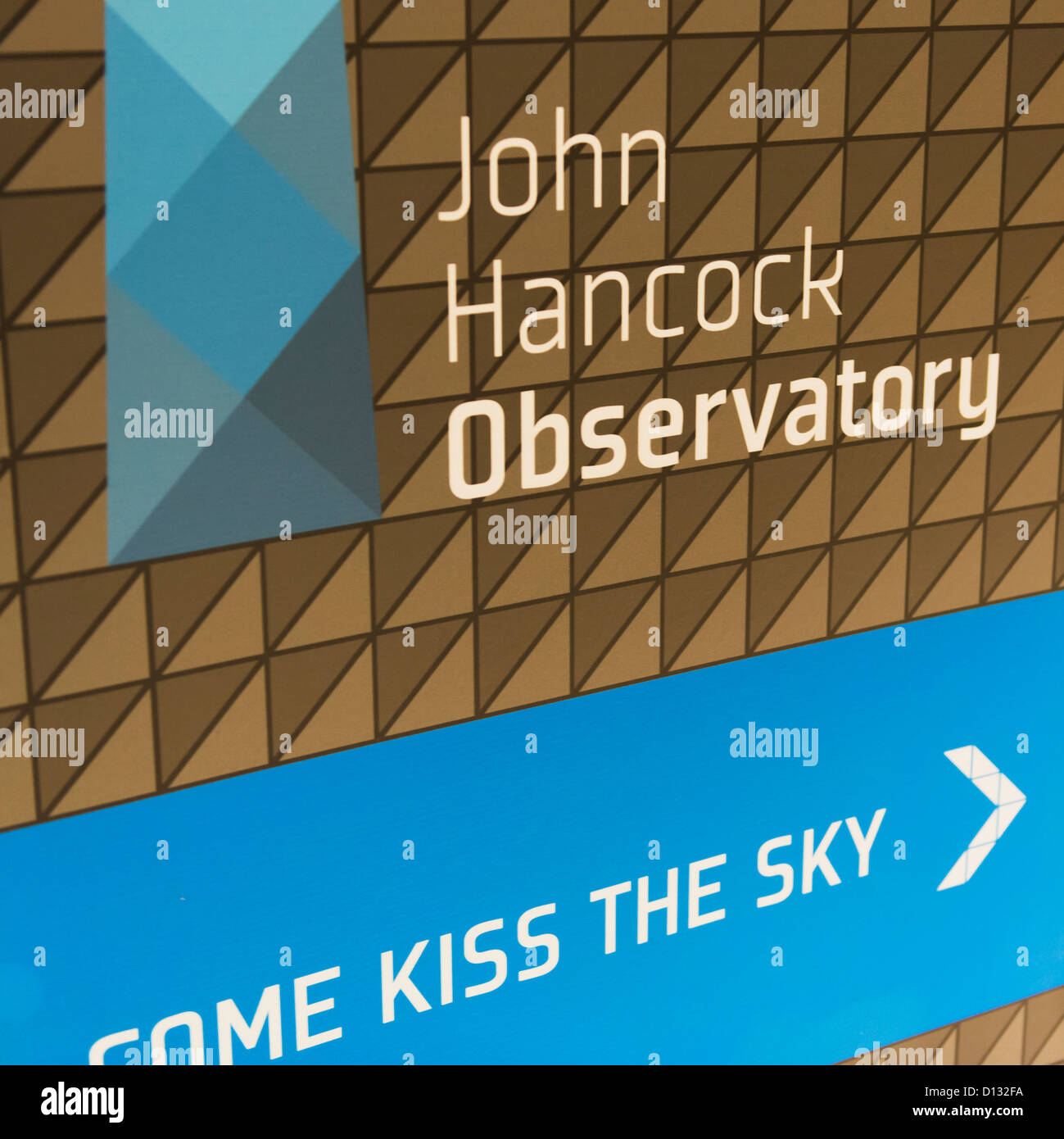 Sign For The John Hancock Observatory; Chicago Illinois United States ...