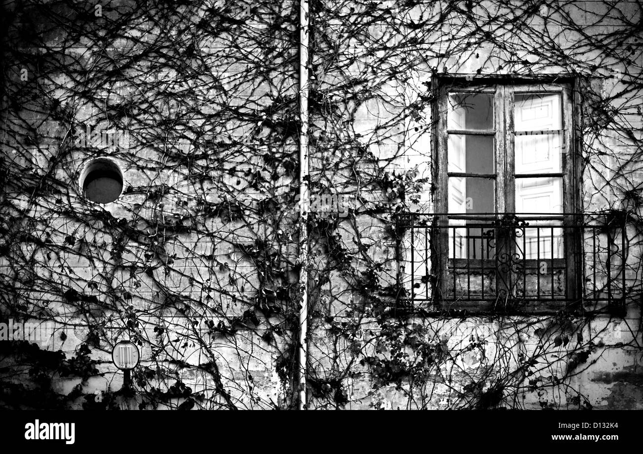 White window on wall Black and White Stock Photos & Images - Alamy