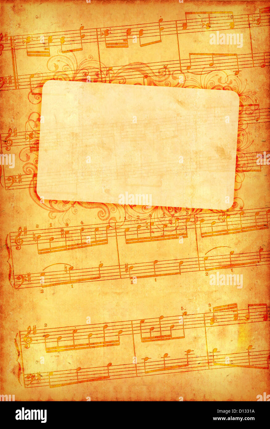 Grunge musical background with frame Stock Photo - Alamy