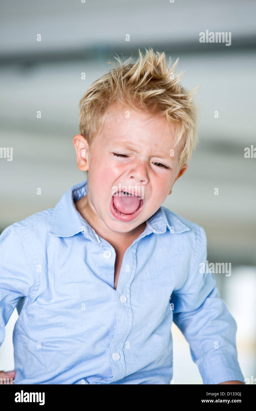 Germany, Boy crying, close up Stock Photo - Alamy