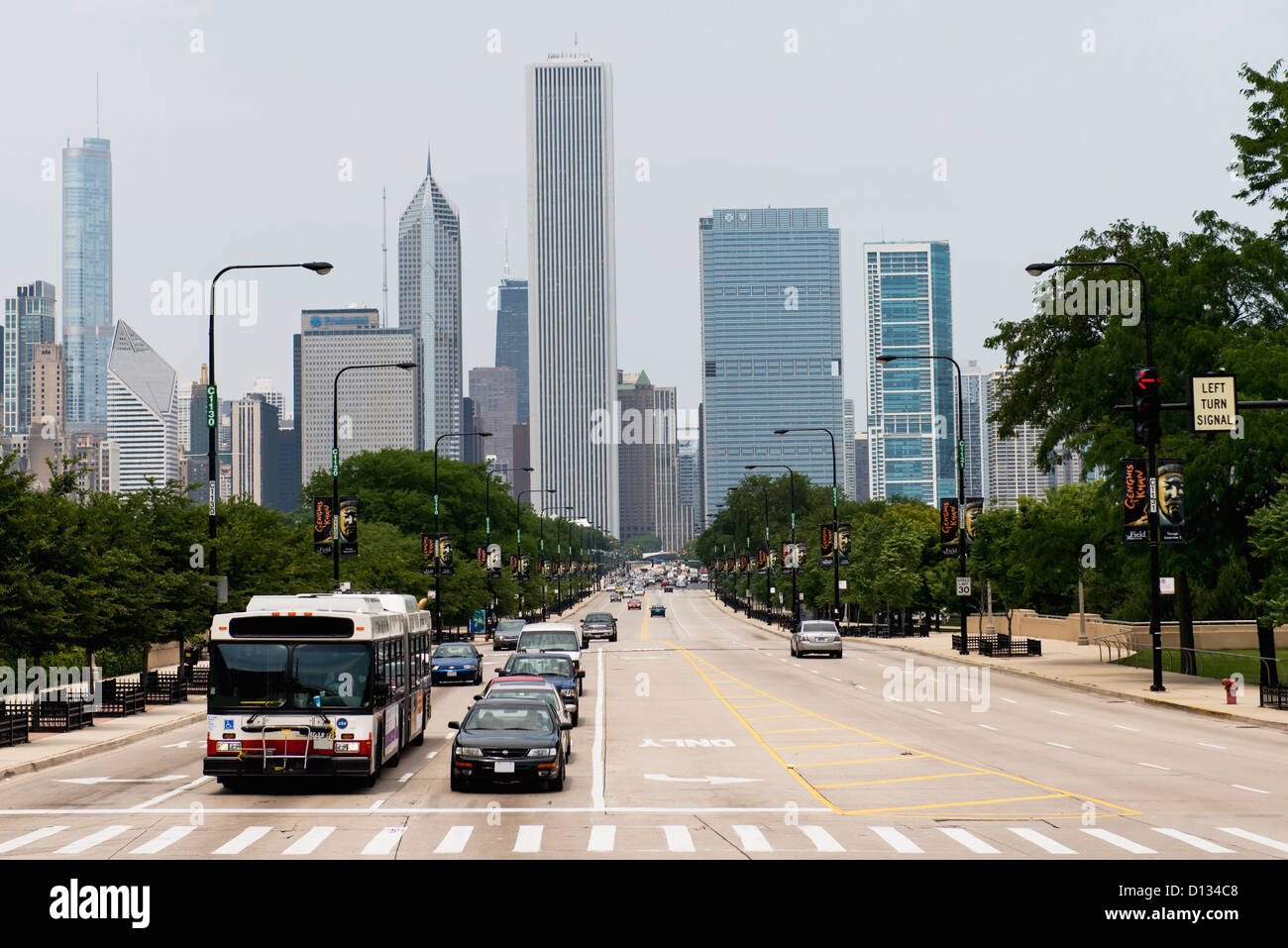 Bus and cars on busy road hi-res stock photography and images - Alamy