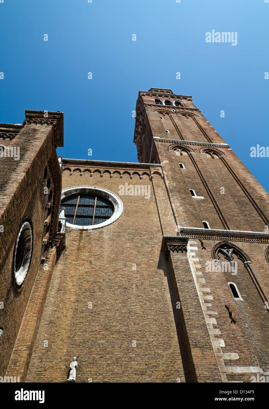 Facade of the Church Santa Maria Gloriosa dei Frari in Venice, Italy ...