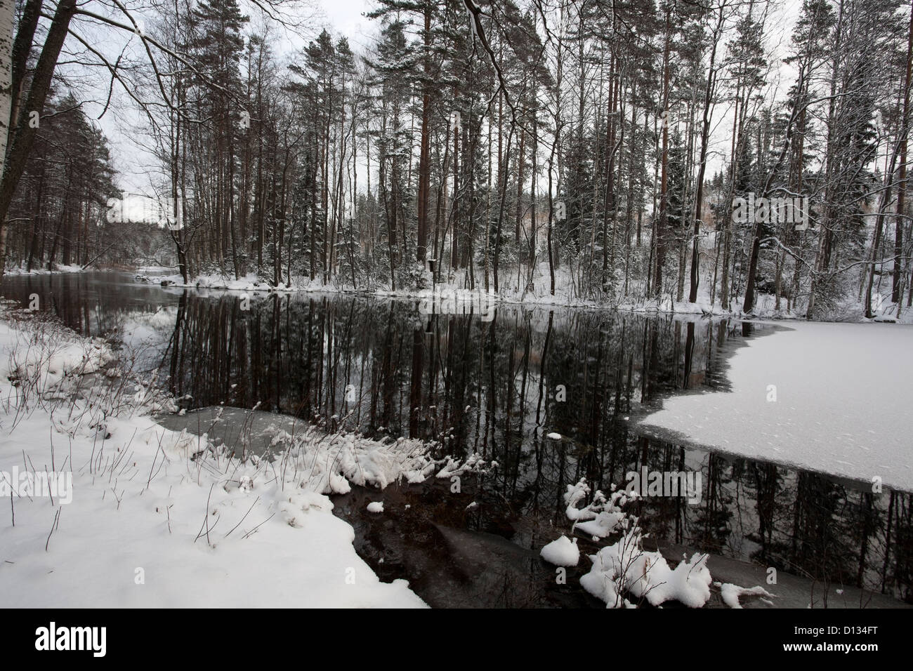 Early winter scene, Savitaipale Finland Stock Photo - Alamy