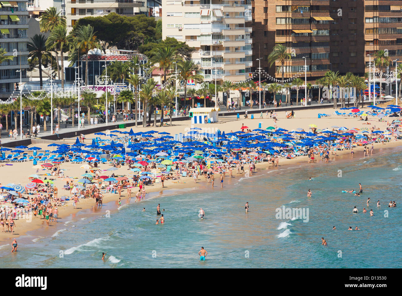 Levante Beach; Benidorm Alicante Province Costa Blanca Spain Stock ...