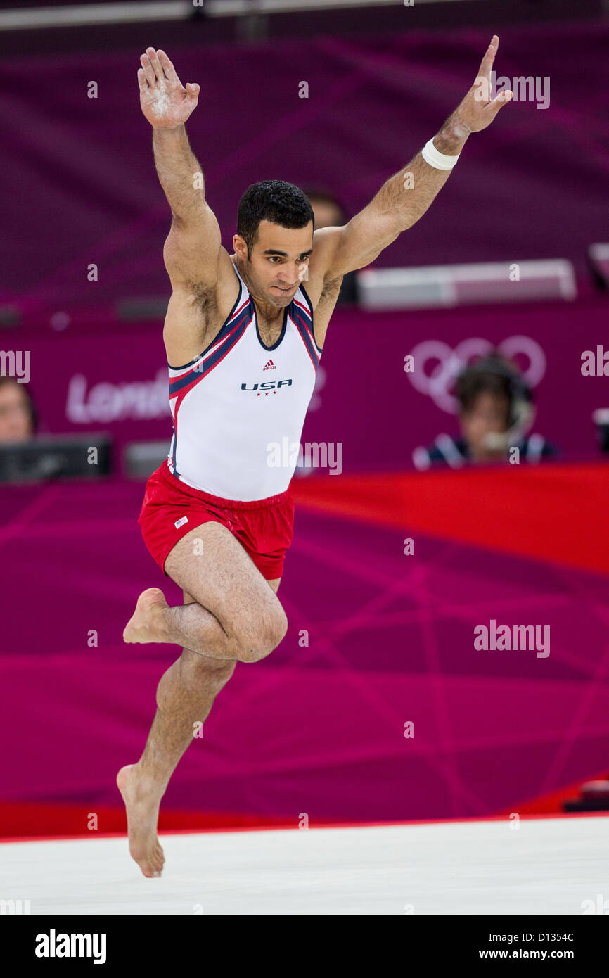 Danell Leyva (USA) competing in the Floor Exercise during the Men's ...