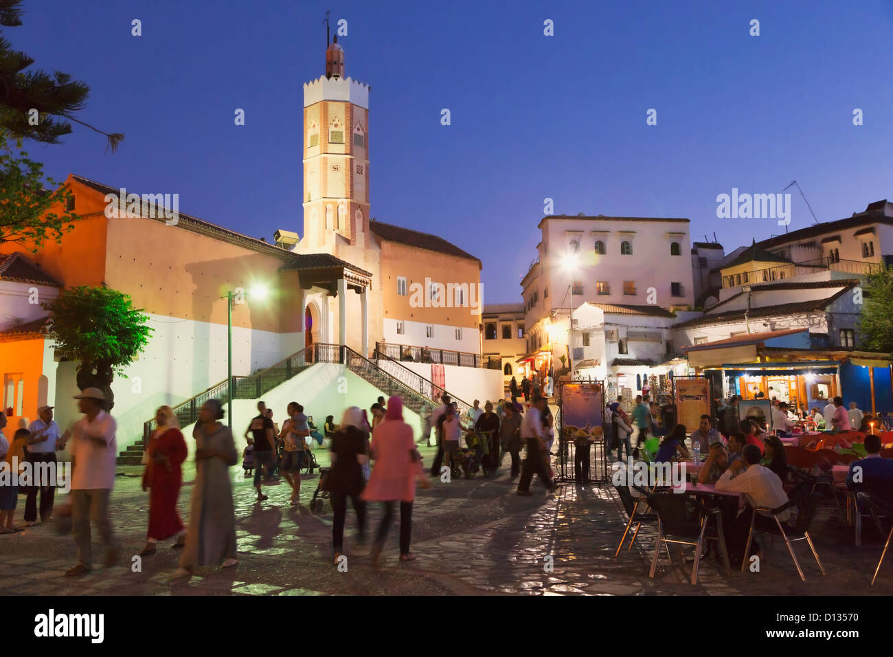 Place Outa El Hammam With The Great Mosque On The Left At Dusk ...