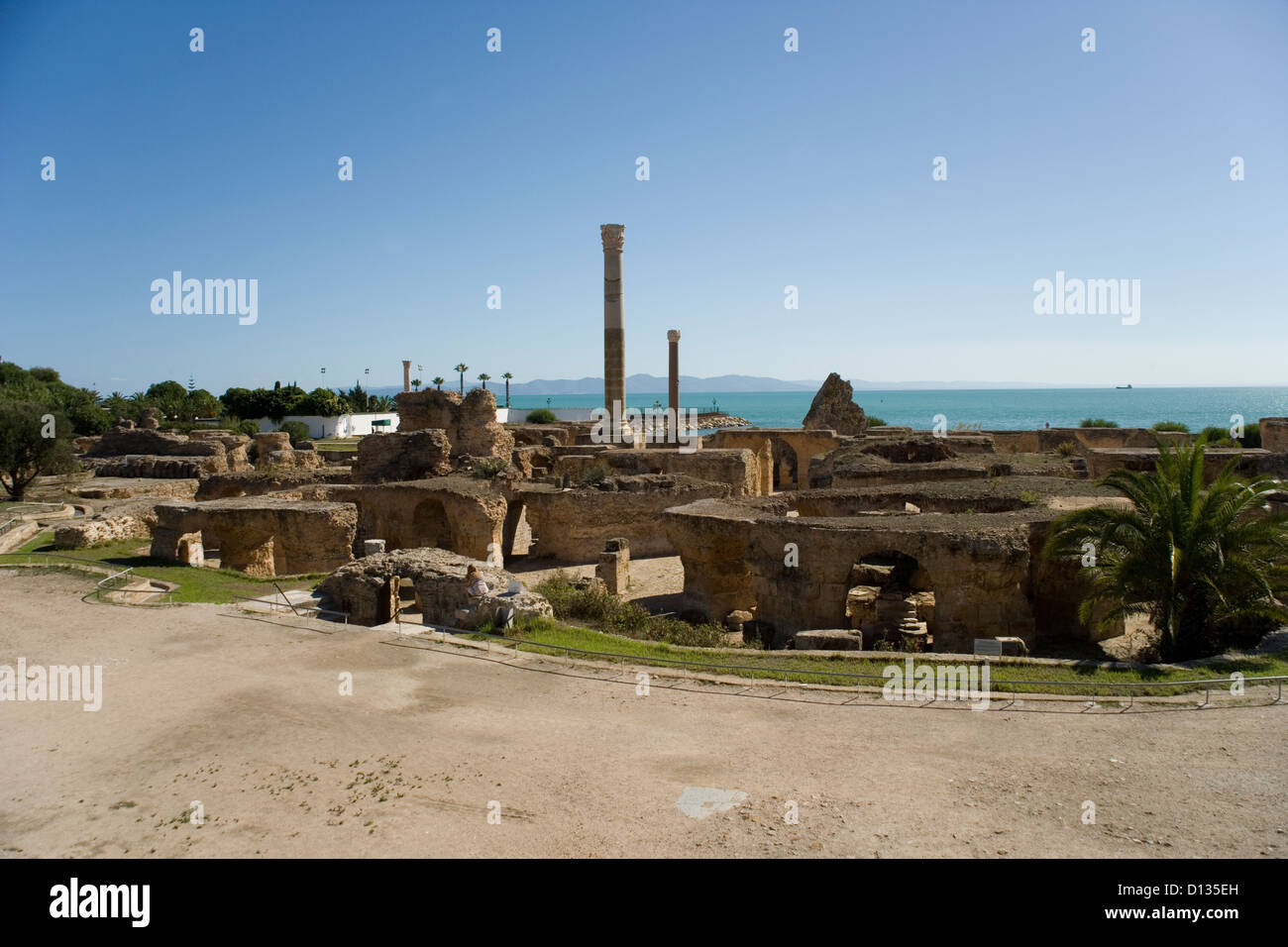The Antonine Baths in Carthage Tunis, Tunisia Stock Photo - Alamy