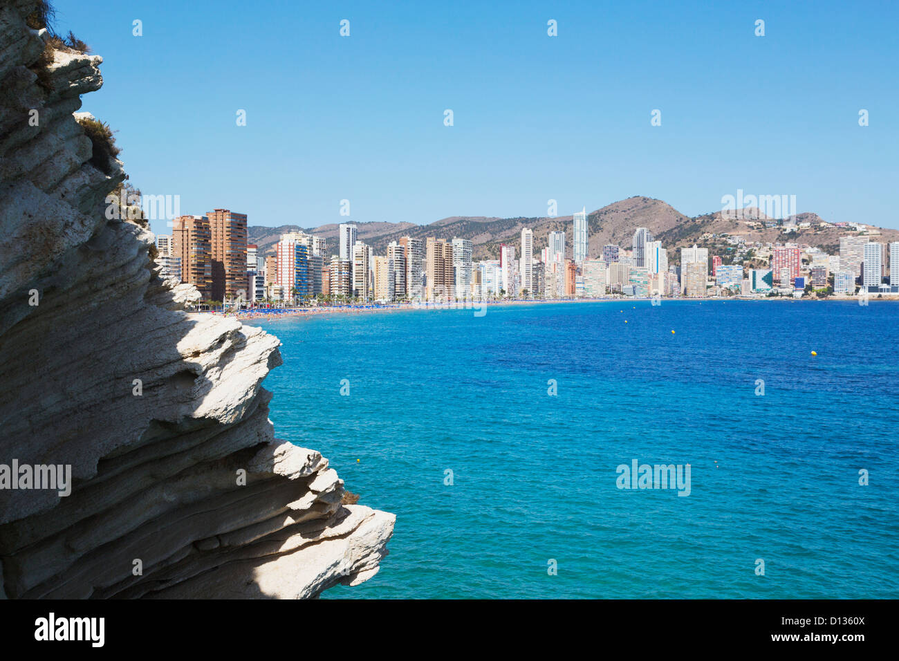 Levant Beach; Benidorm Alicante Province Costa Blanca Spain Stock Photo ...