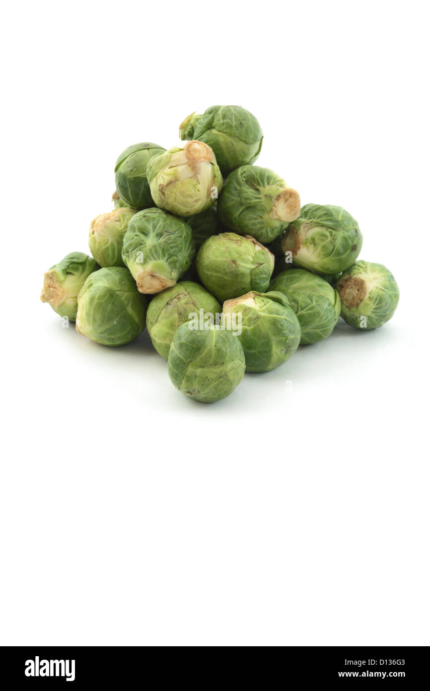 Brussels sprouts on a white background Stock Photo - Alamy