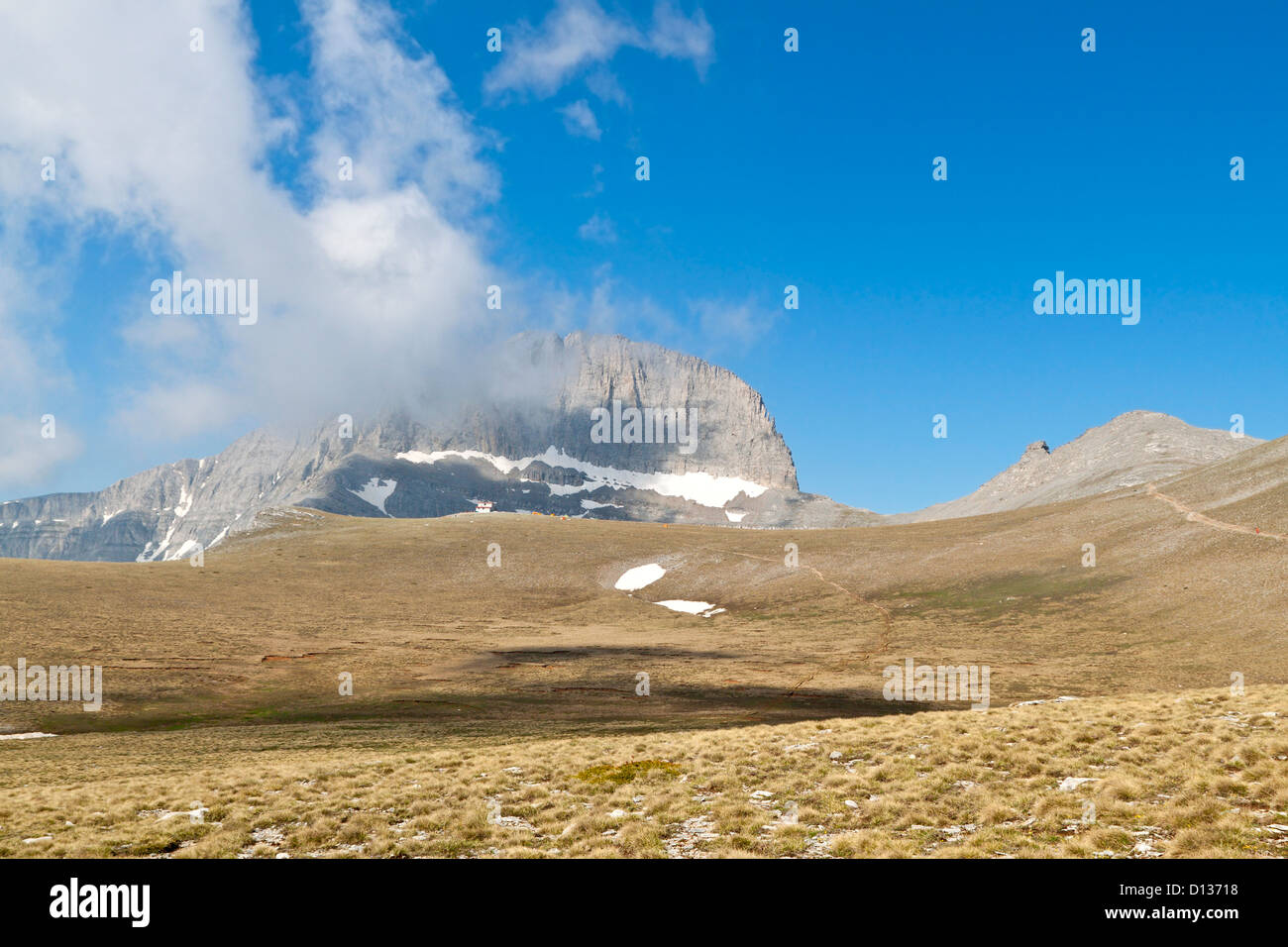 Olympos mountain in Greece. The throne of the Zeus or Stefani peak and ...
