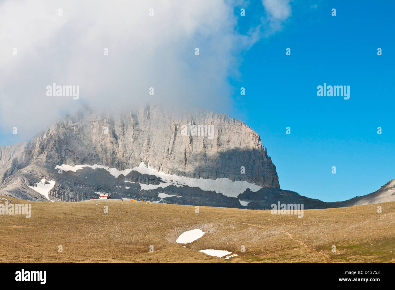 Olympos mountain in Greece. The throne of the Zeus or Stefani peak and ...