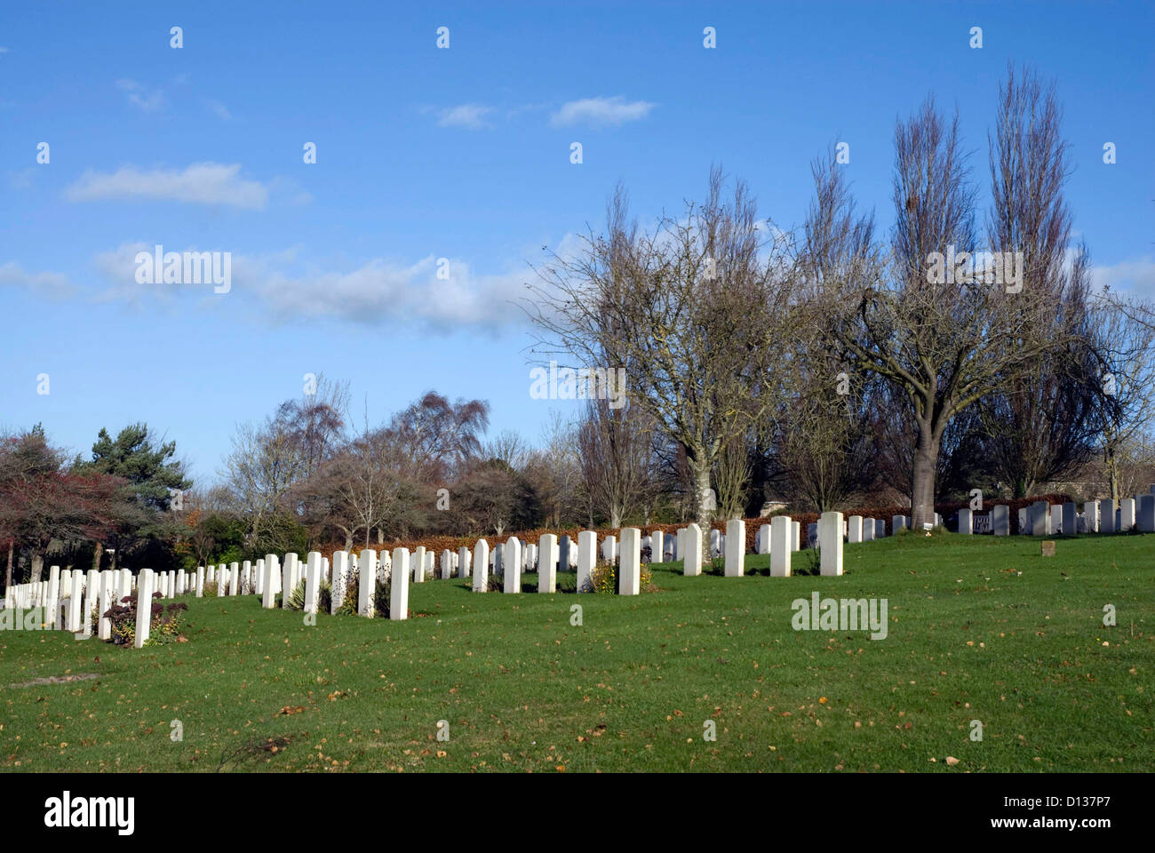 War graves in Haycombe Cemetery Bath Somerset England UK Stock Photo ...