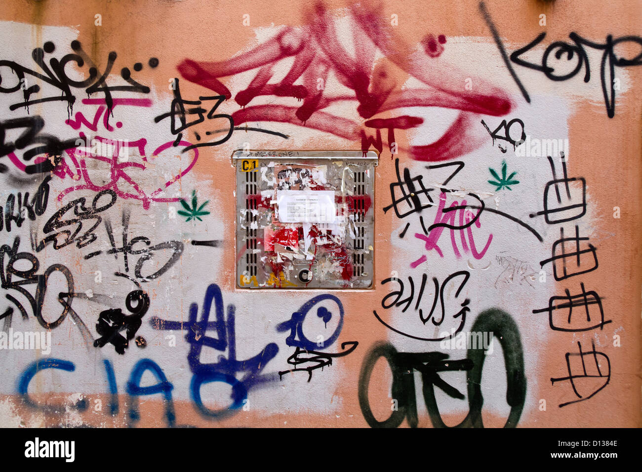 Wall Graffiti in Venice, Italy Stock Photo - Alamy