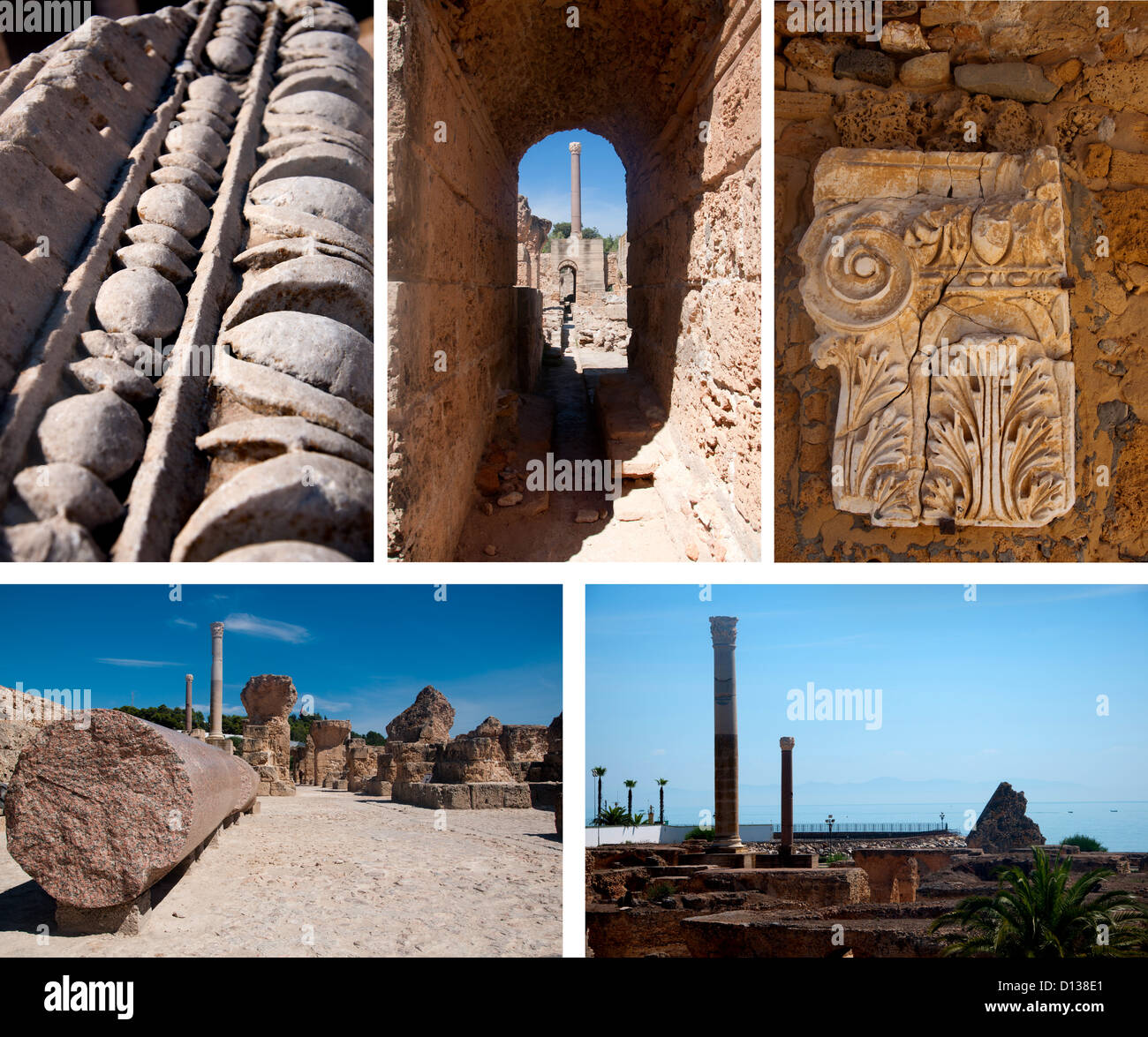 Carthago tunisia column tourists hi-res stock photography and images ...