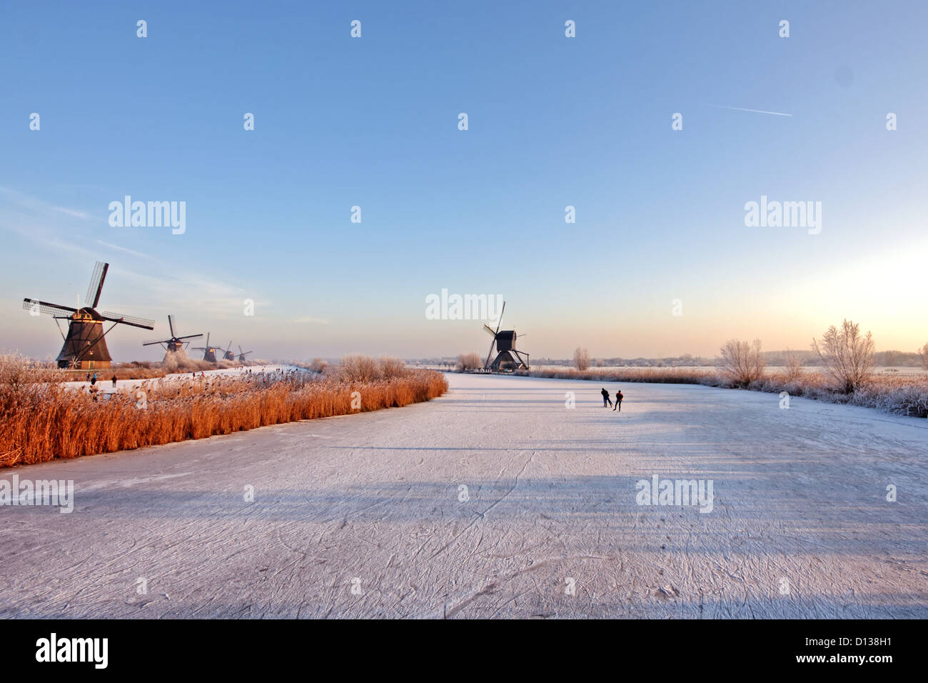 Winter at Kinderdijk in the Netherlands Stock Photo - Alamy