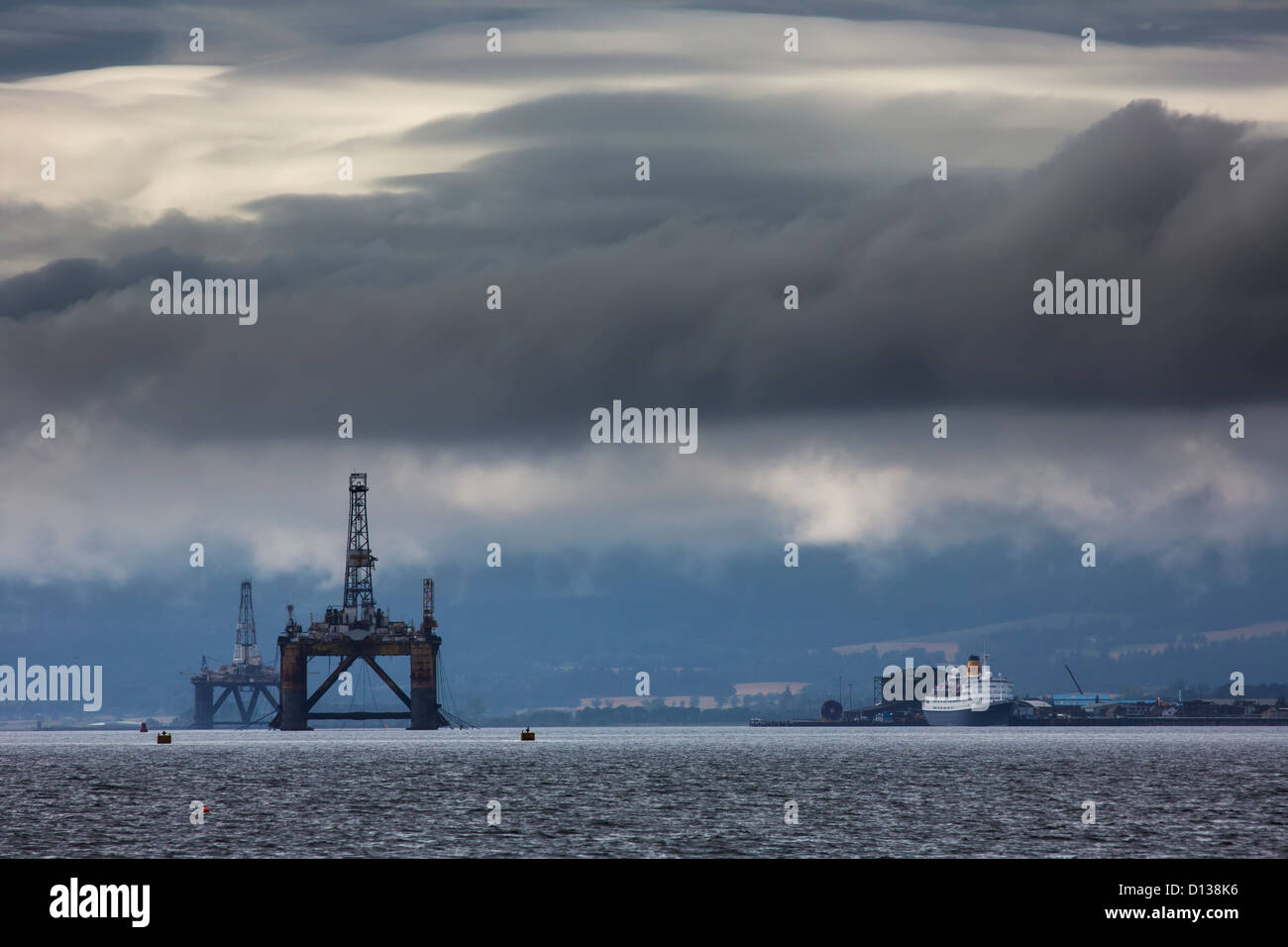 Storm Clouds Over The Ocean Along The Coast; Inverness Scotland Stock ...