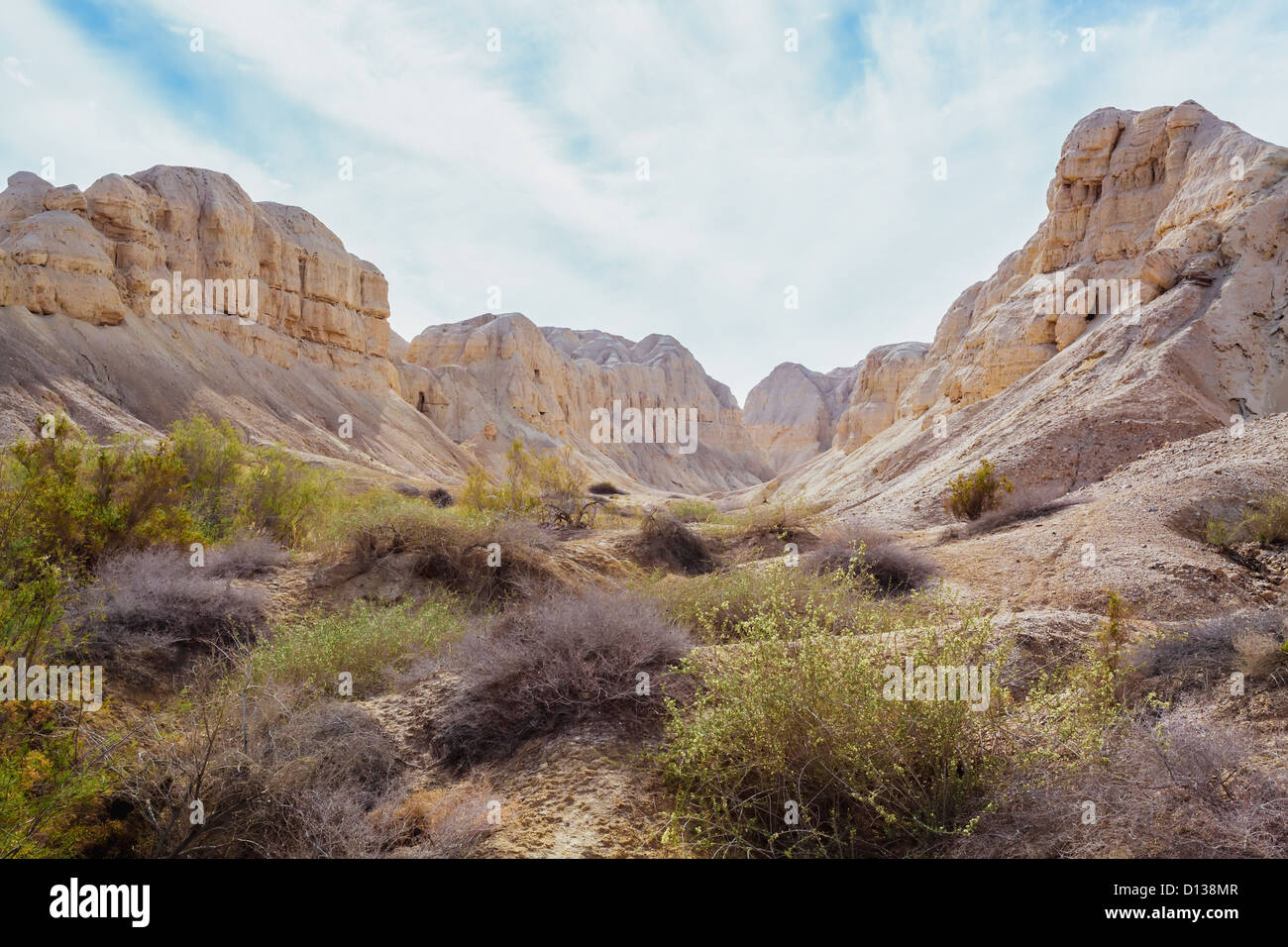 Rugged Landscape In The Wilderness Of The Jordan Valley; Israel Stock ...