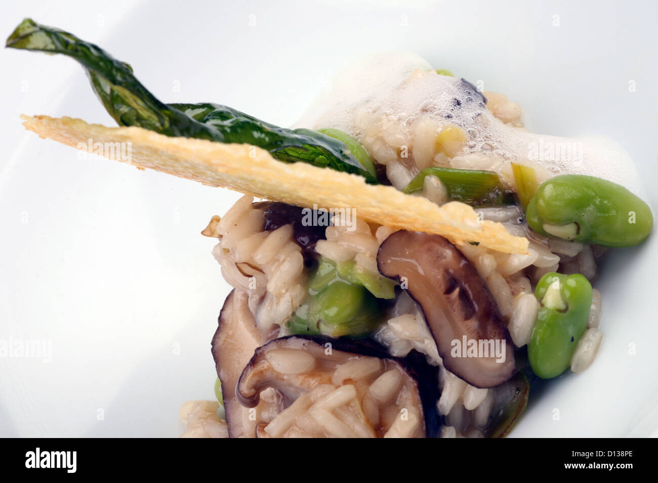 Spring mushroom risotto Stock Photo - Alamy