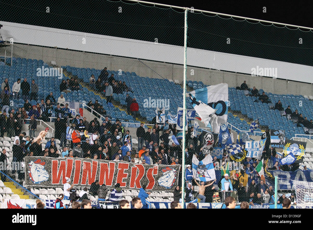 Cyprus,Nicosia:Olympique Marseille's fans during the UEFA Europa League ...