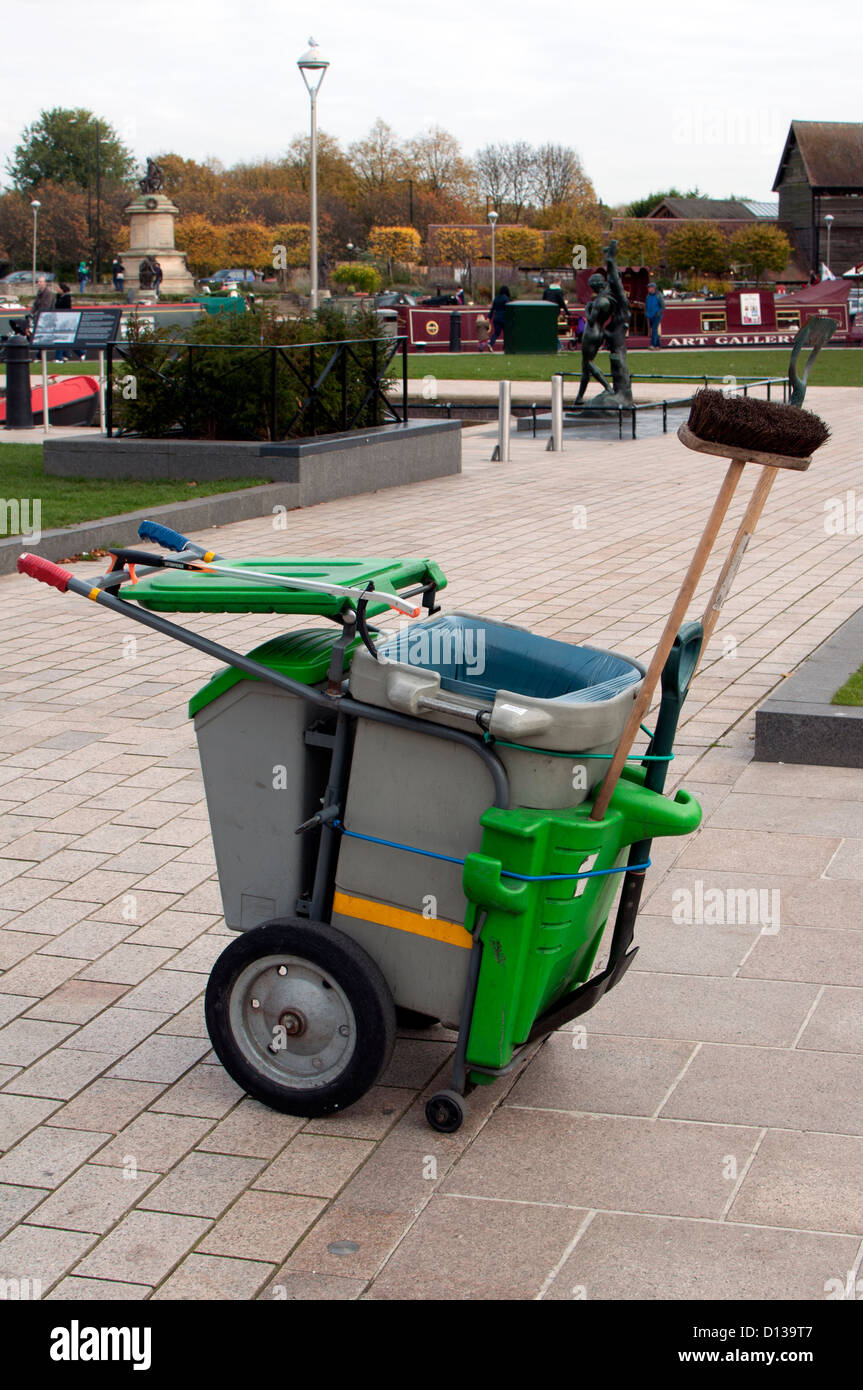 Street cleaner`s truck Stock Photo - Alamy