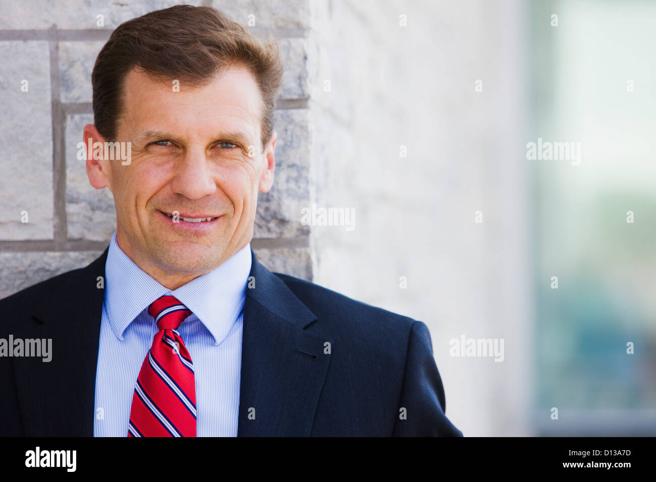 Portrait Of A Businessman Outdoors; Bradford Ontario Canada Stock Photo ...