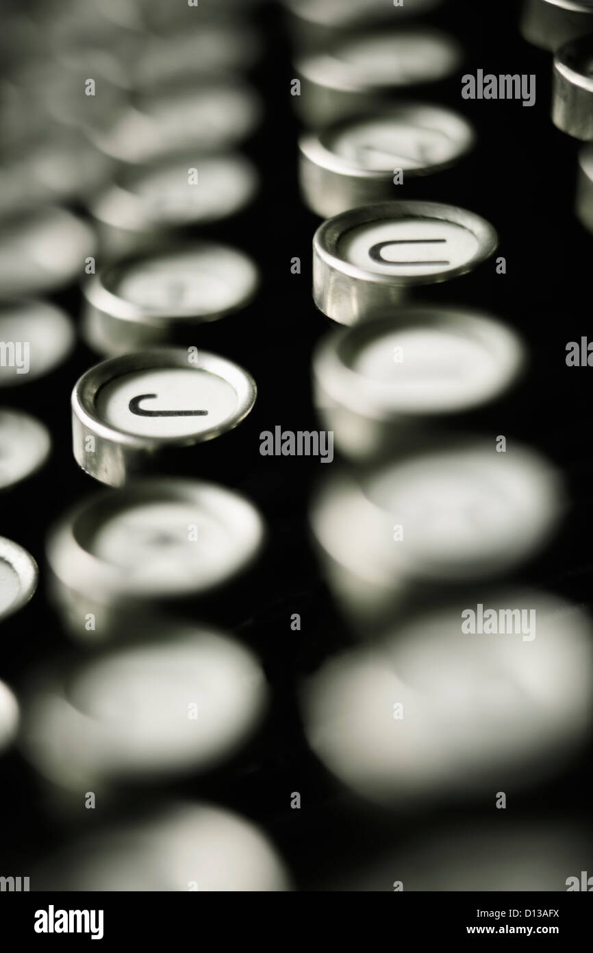 Close up of old typewriter keys Stock Photo - Alamy