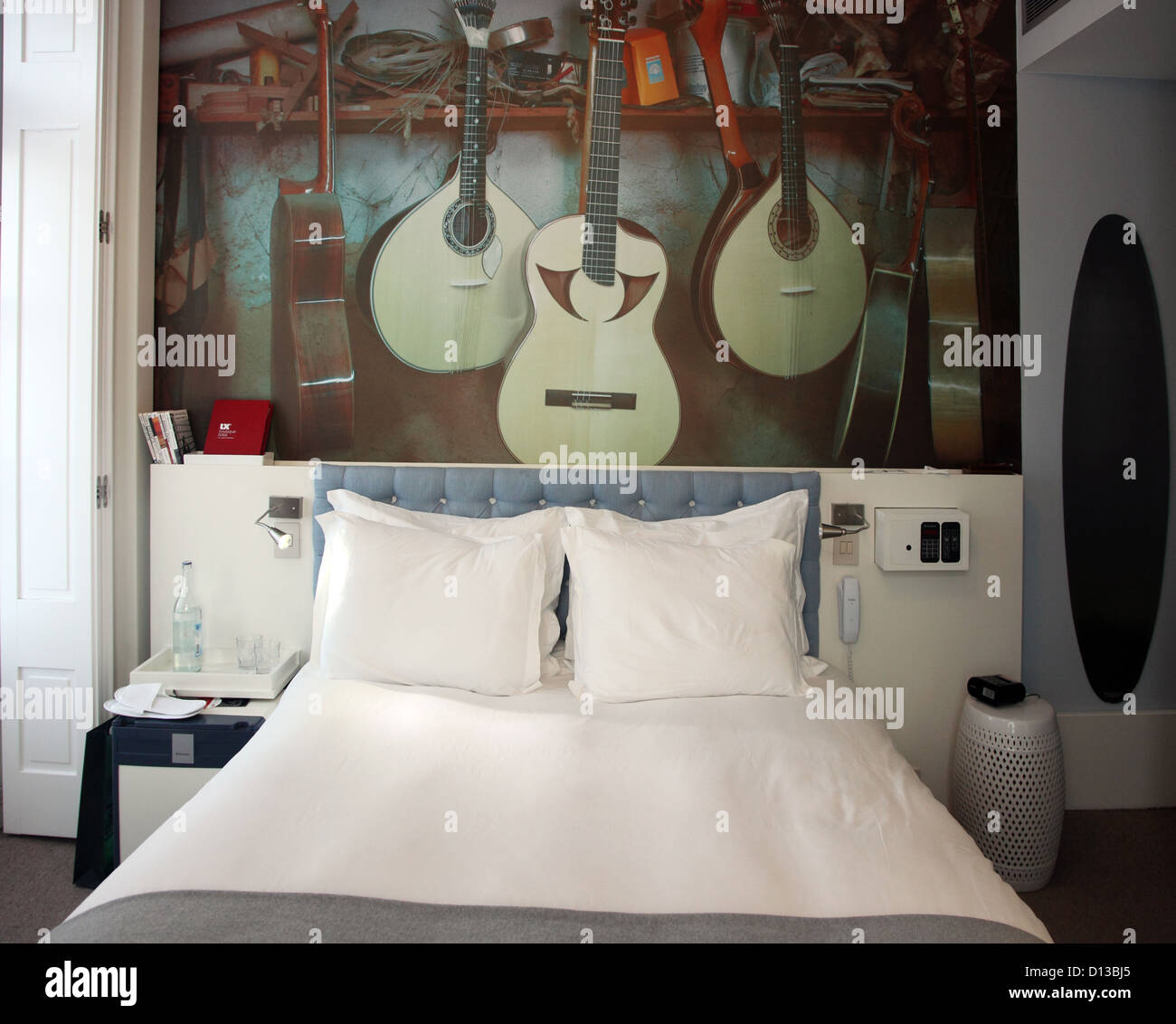 Fado mural in bedroom in LX Boutique Hotel, Baixa, Lisbon Stock Photo ...