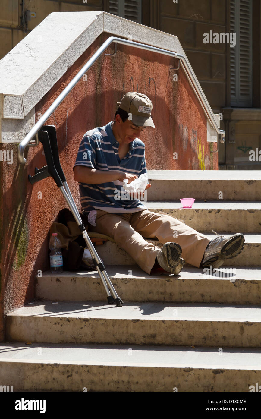 Man having a Break in Venice, Italy Stock Photo - Alamy