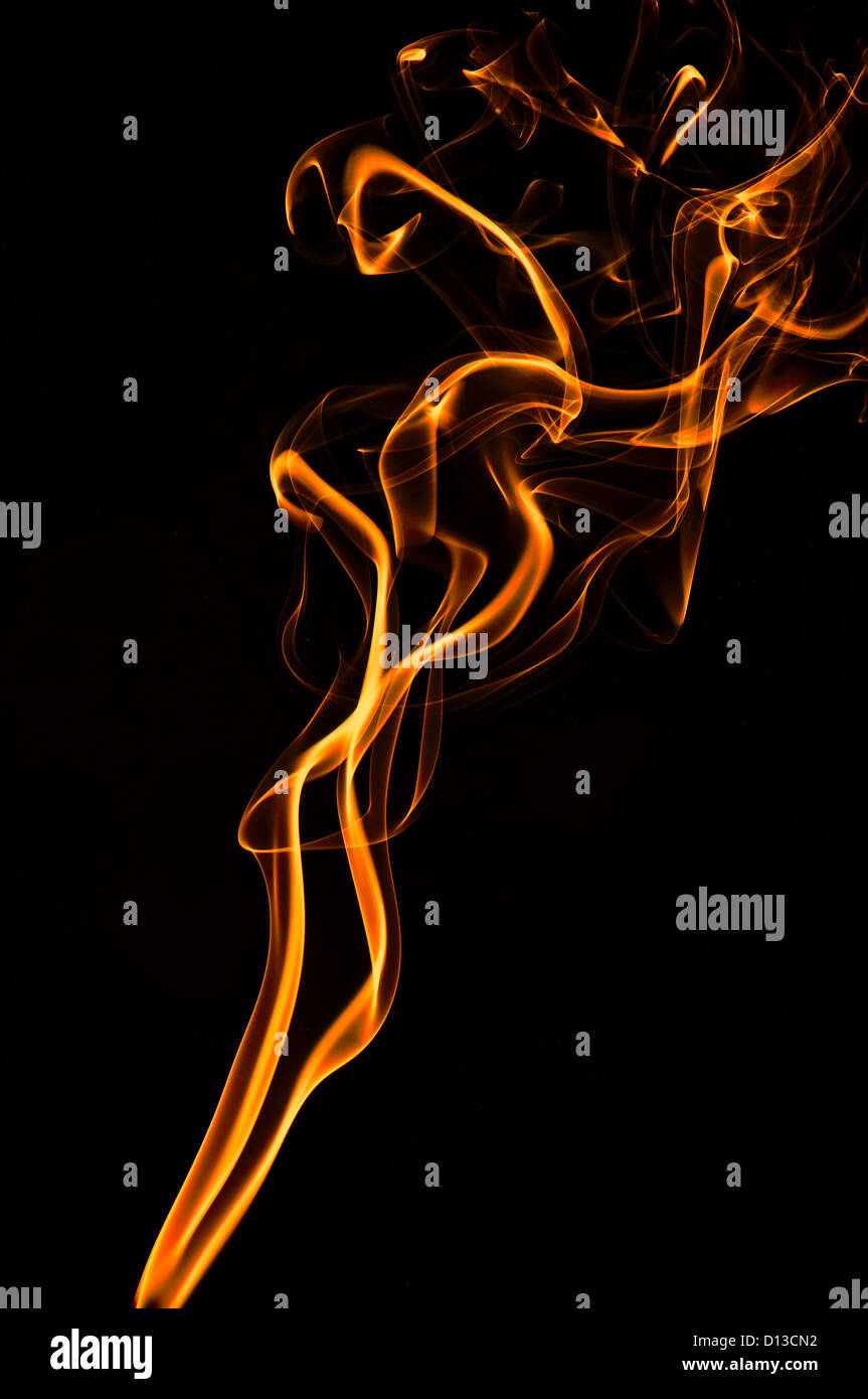 fire smoke on black Stock Photo - Alamy
