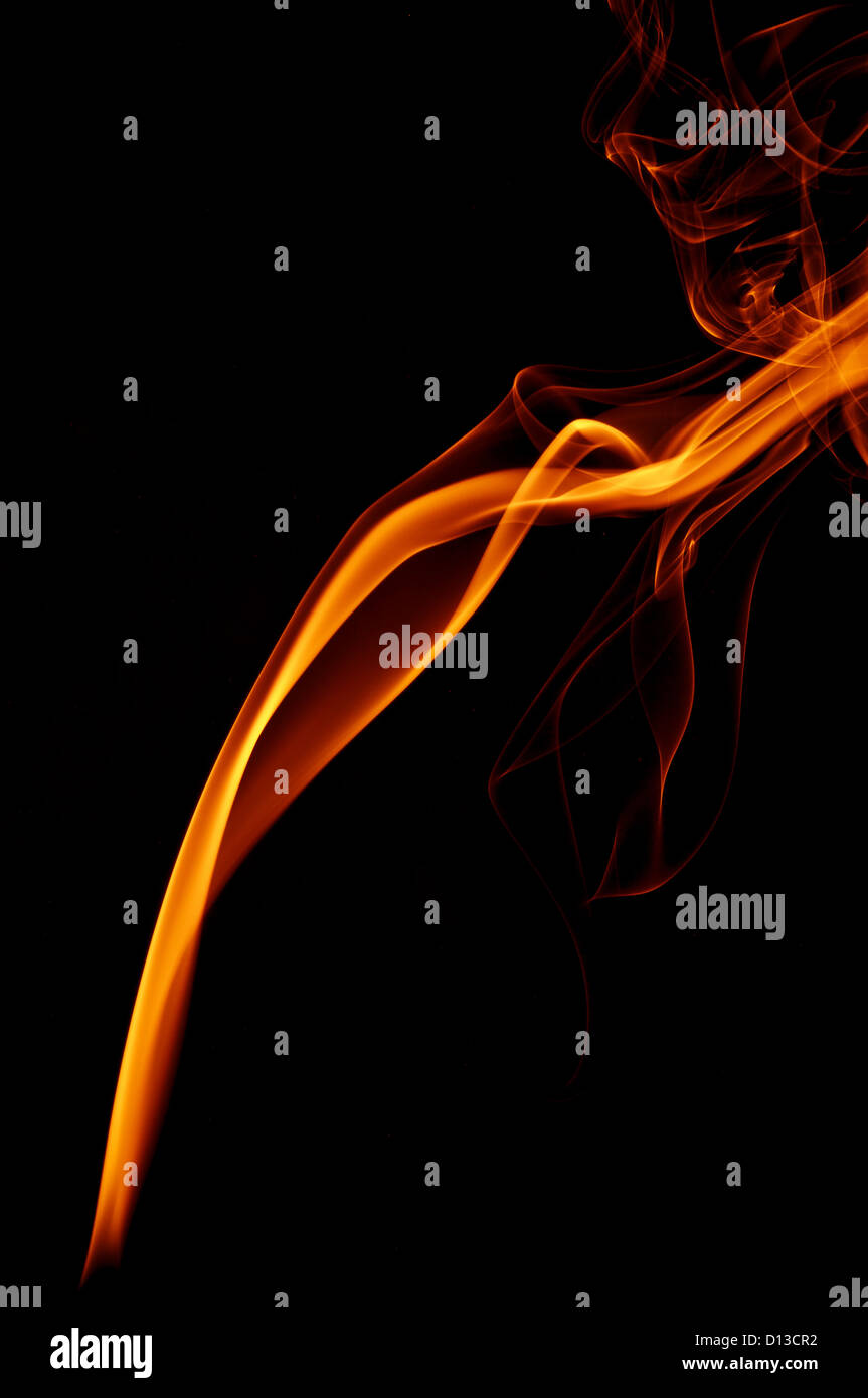 fire color smoke on black Stock Photo - Alamy