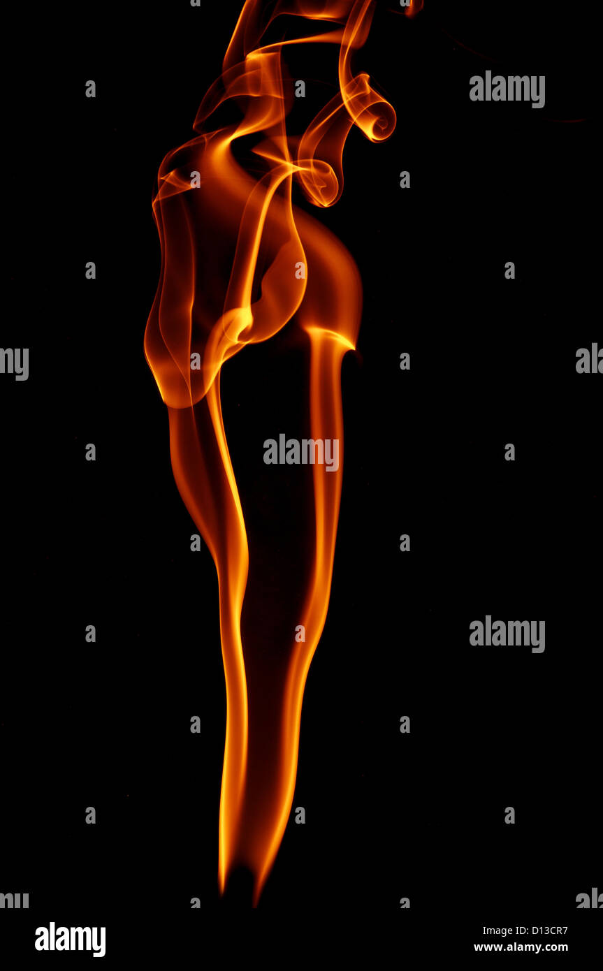 fire color smoke on black Stock Photo - Alamy