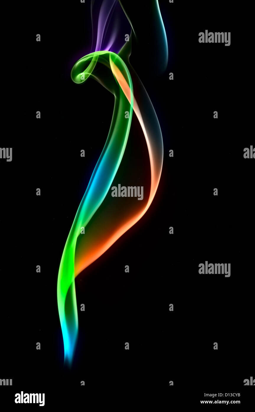 multy color smoke on black Stock Photo - Alamy