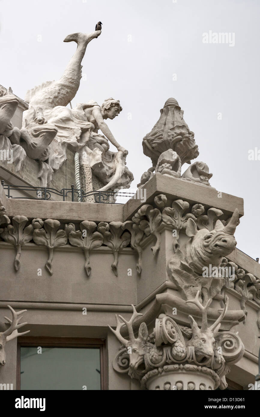 House with Chimaeras (Gorodetsky House). Art Nouveau building located ...