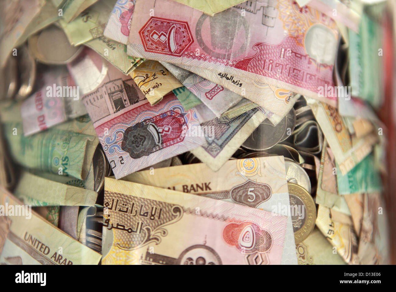Dubai, United Arab Emirates Dirham banknotes Stock Photo - Alamy