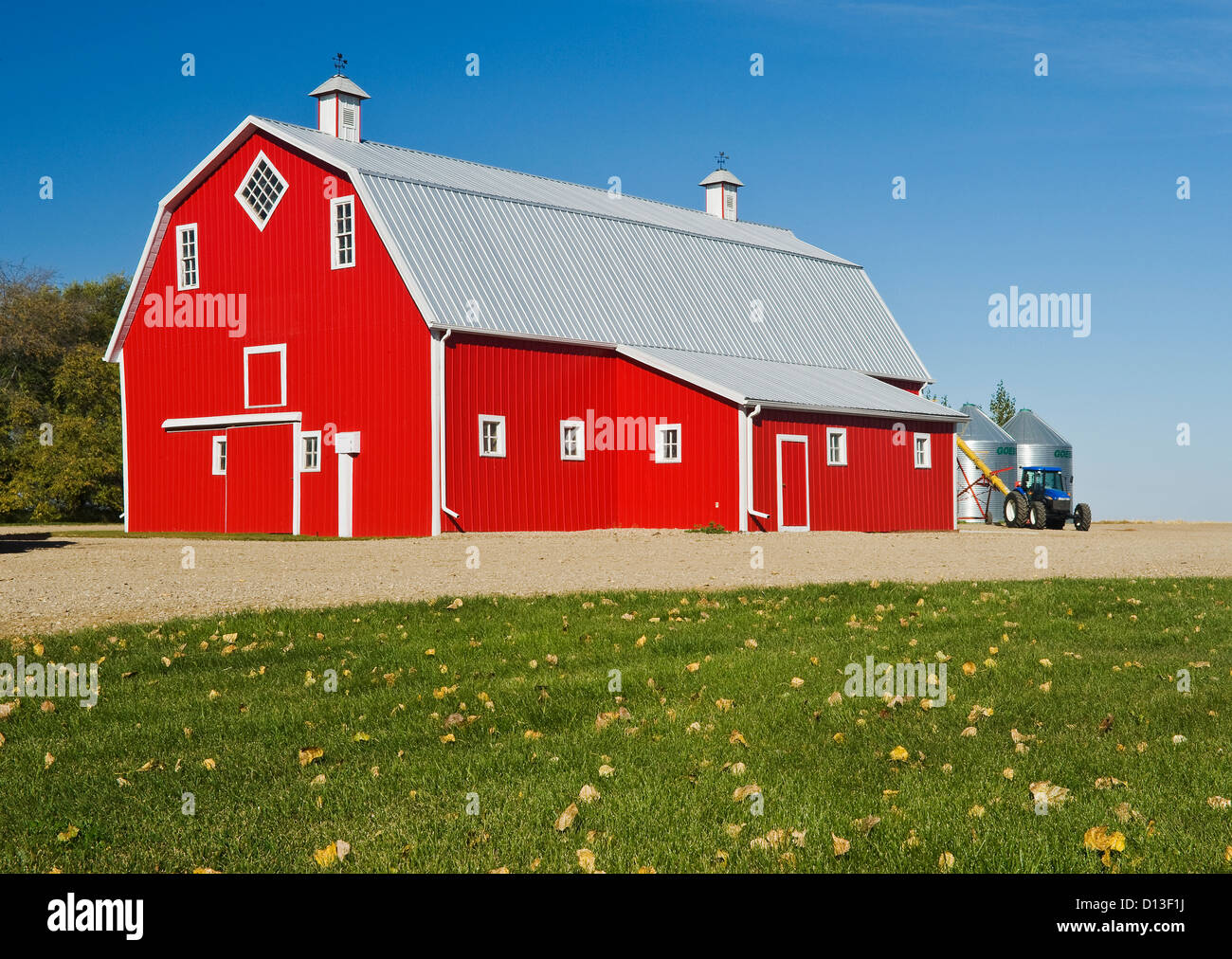Exterior Of Red Barn; Woseley Saskatchewan Canada Stock Photo - Alamy