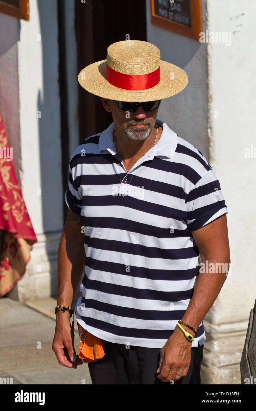 Typical Gondolier in Venice, Italy Stock Photo - Alamy