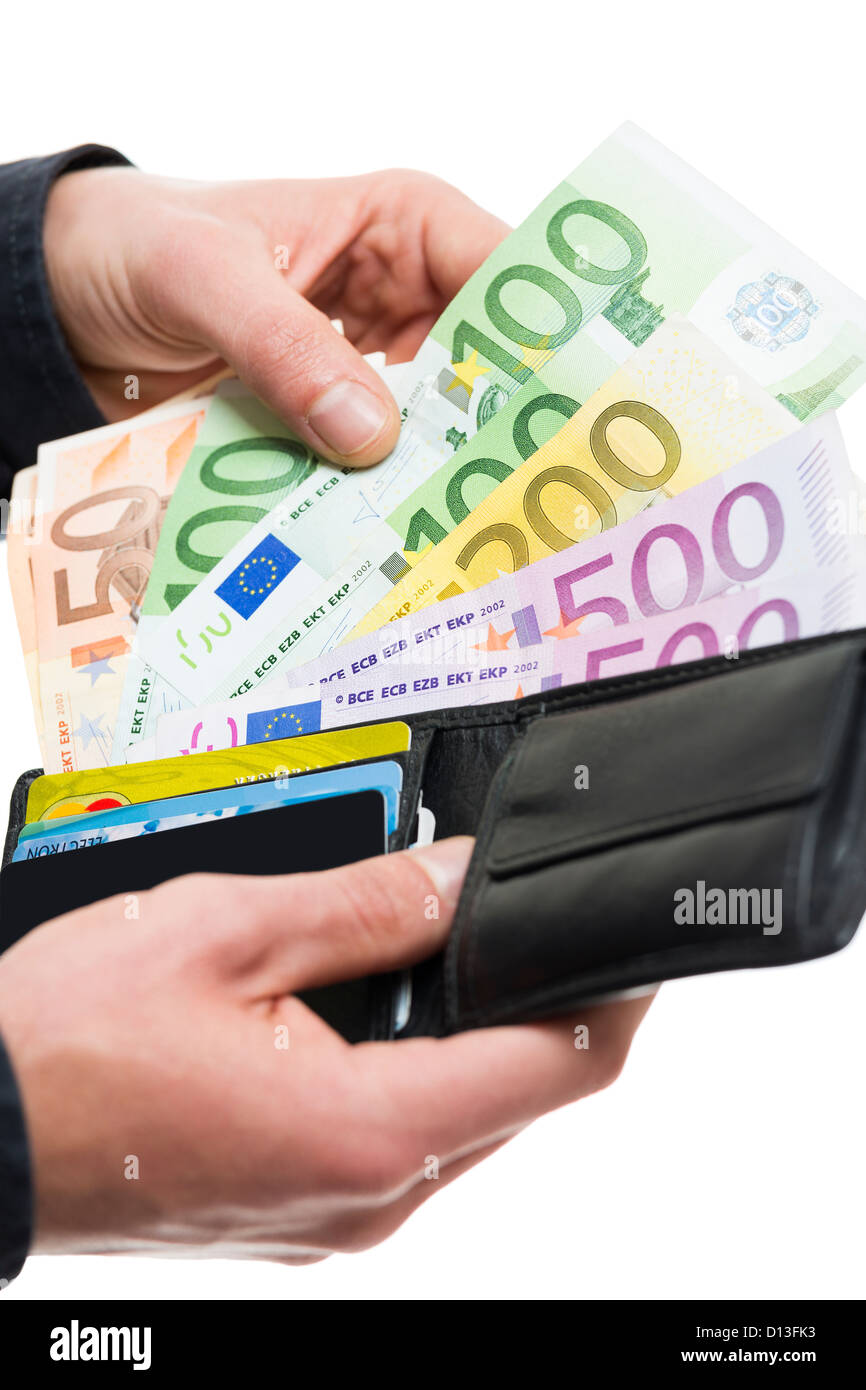 Bank card wallet hands hi-res stock photography and images - Alamy