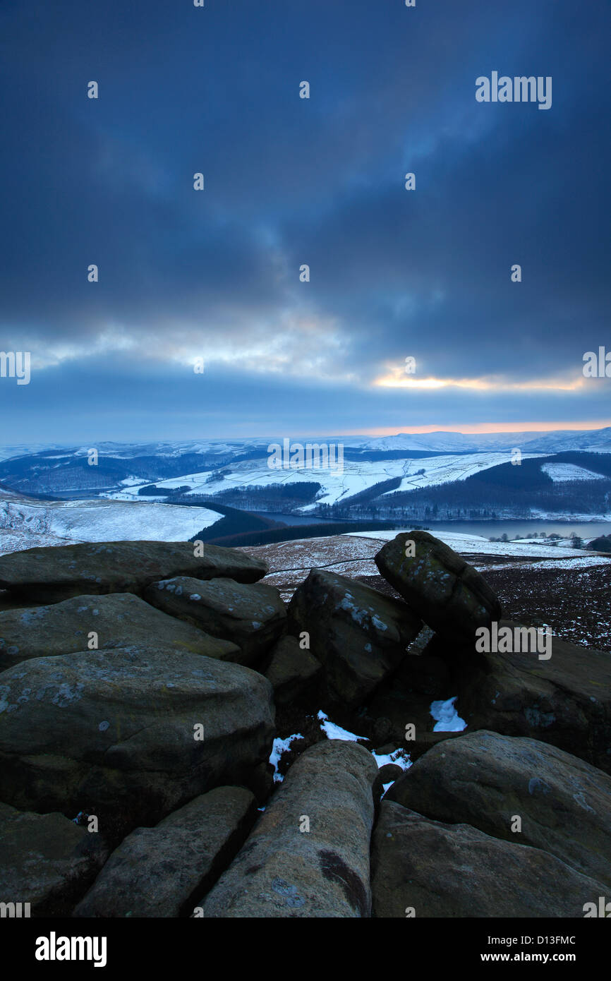 Wintertime over Howden Moors, Upper Derwent Valley, Peak District ...