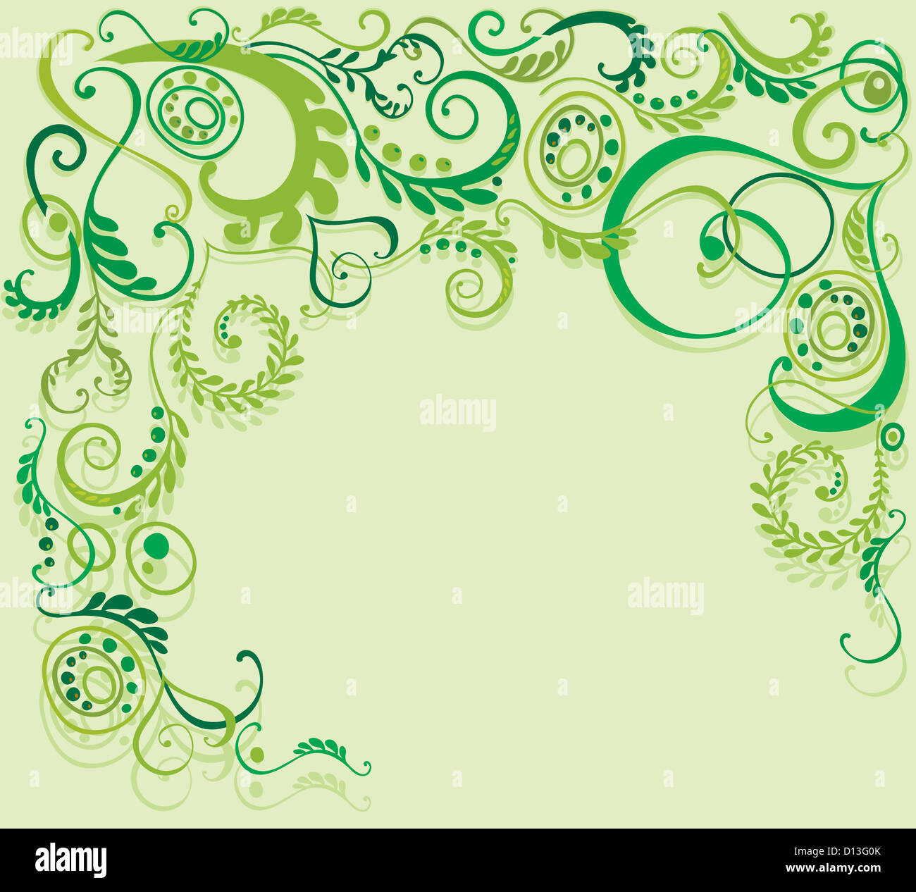 Curly floral pattern hi-res stock photography and images - Alamy